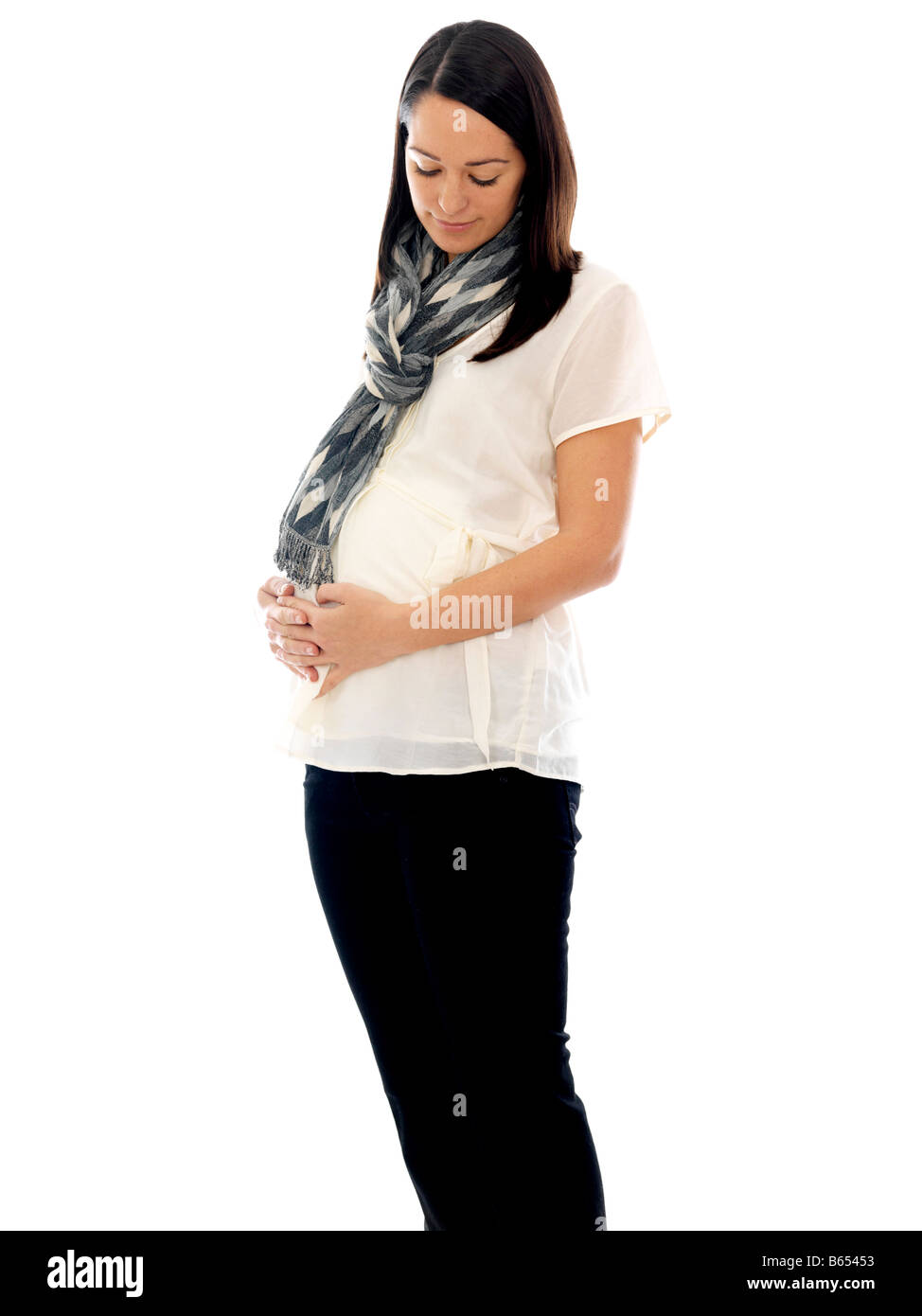 Pregnant Young Woman Model Released Stock Photo - Alamy