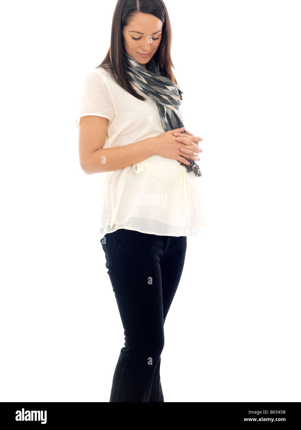 Pregnant Young Woman Model Released Stock Photo - Alamy