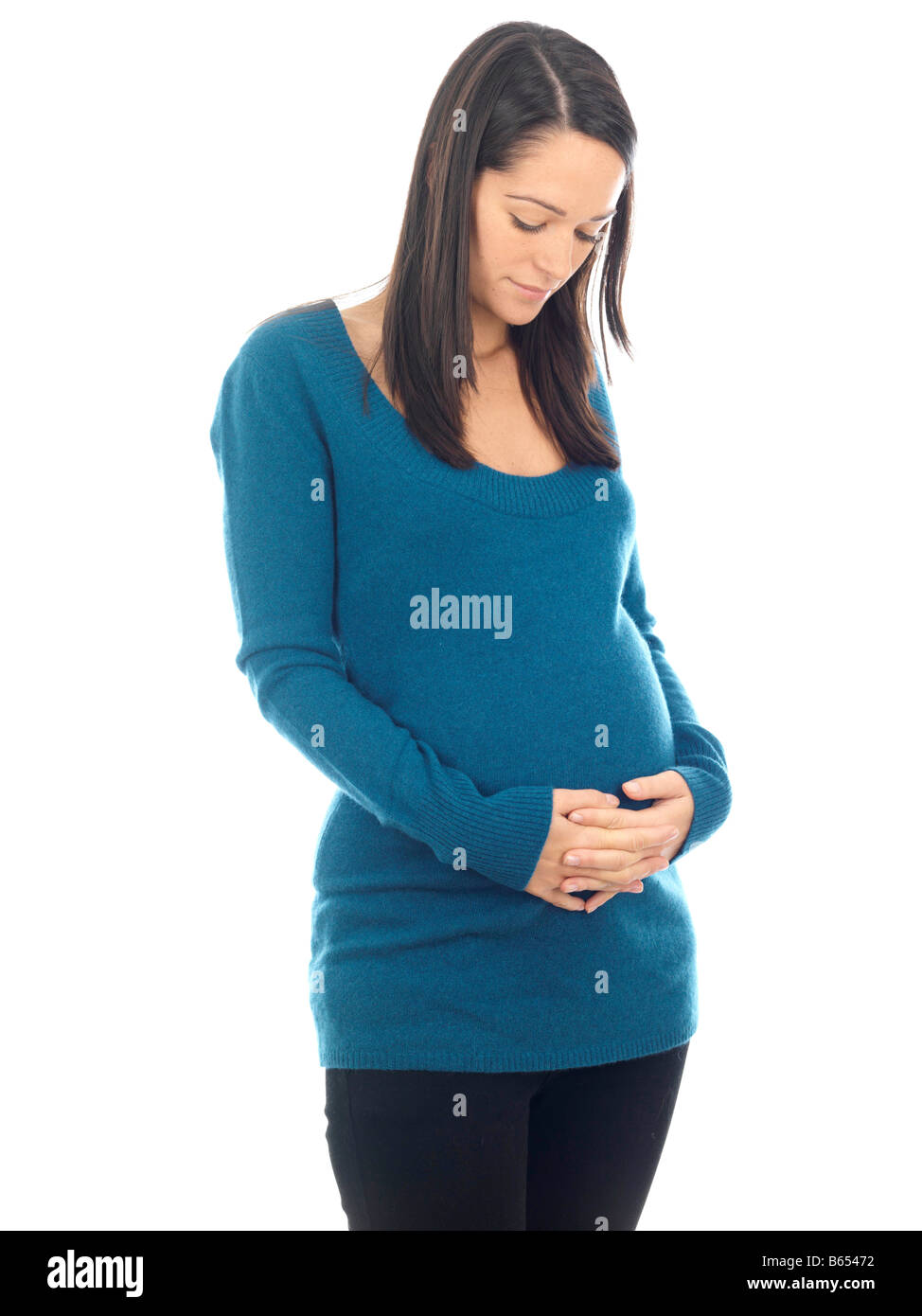 Pregnant Young Woman Model Released Stock Photo - Alamy