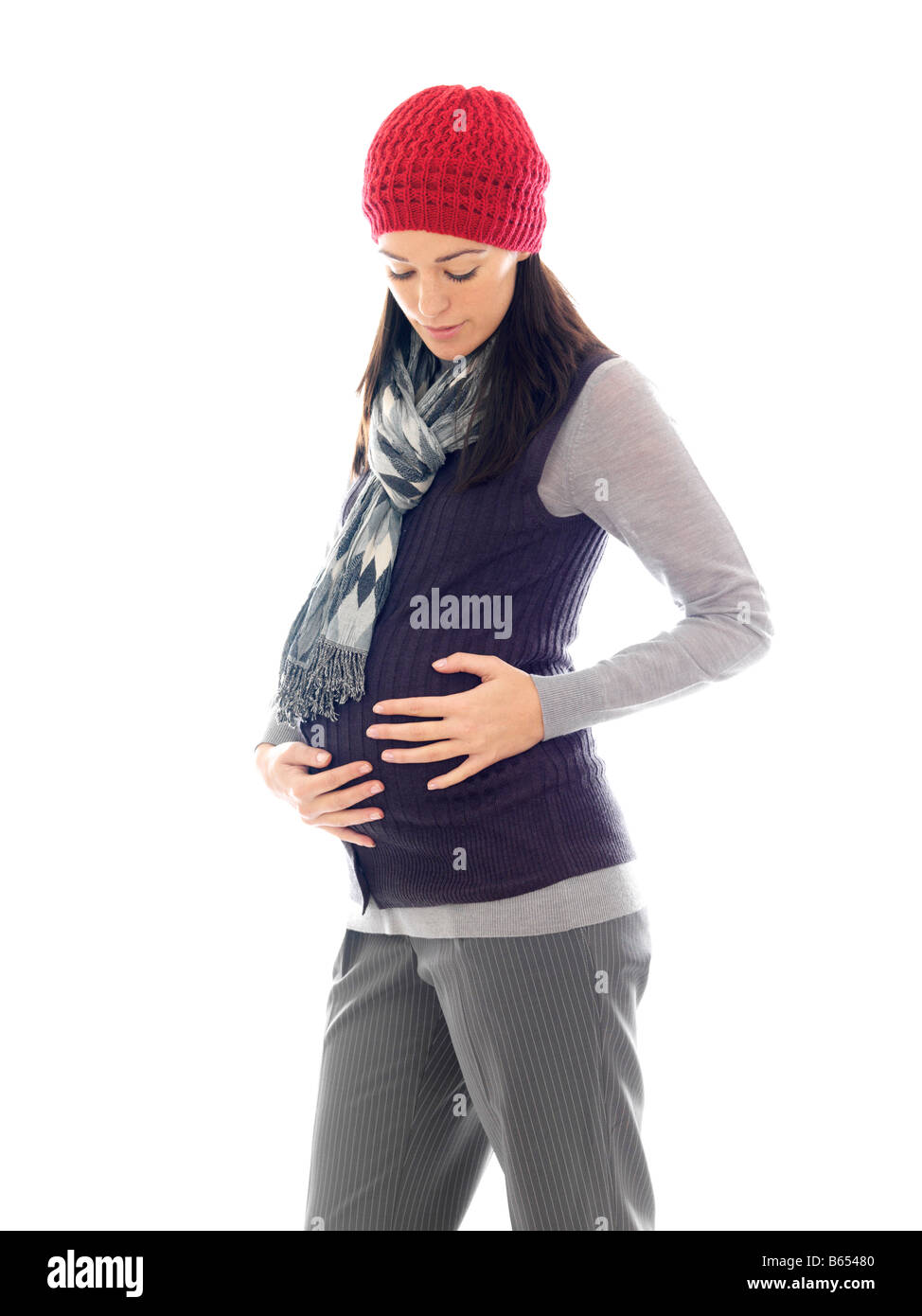Pregnant Young Woman Model Released Stock Photo - Alamy