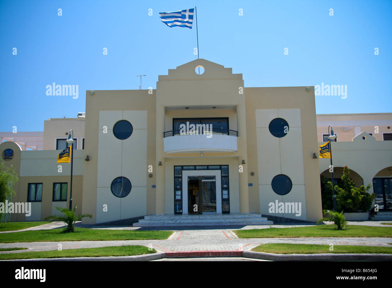 Kos island Marina administration building Stock Photo - Alamy