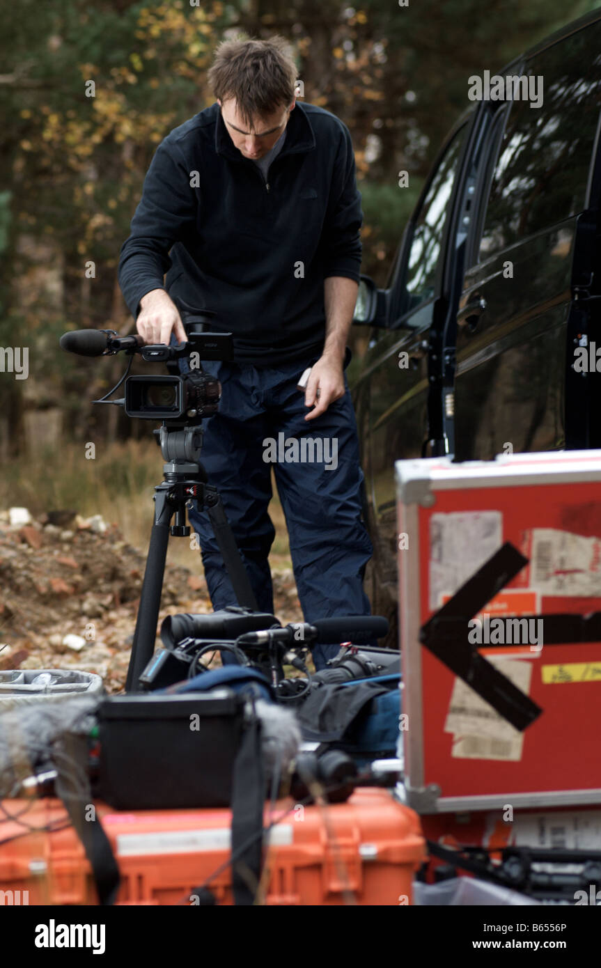 Camera, hd, video, cameraman, filming set up Stock Photo - Alamy