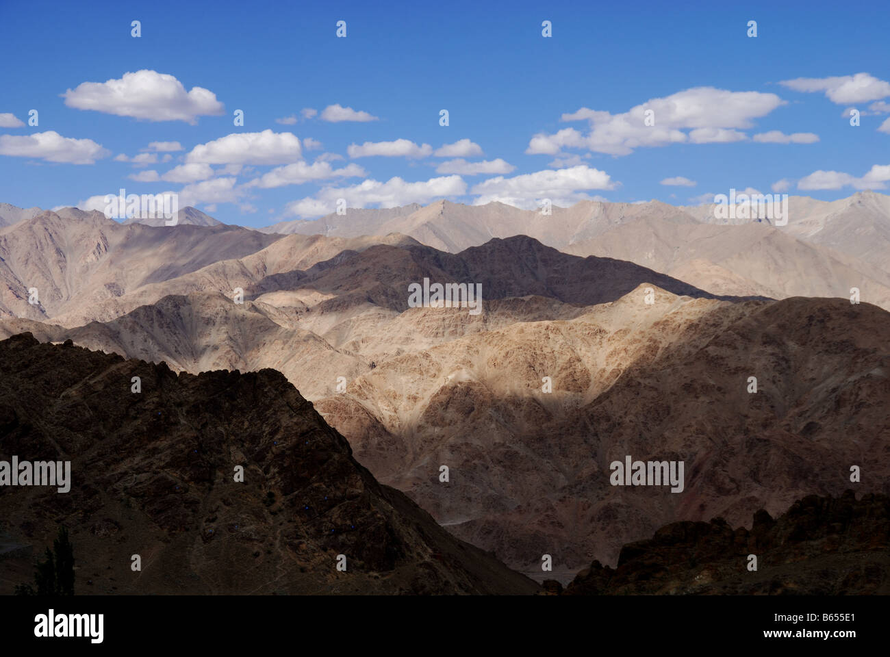 The landscape of India Ladakh also called a alpine desert lies on a ...