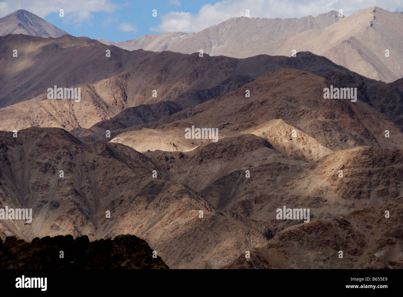 The landscape of India Ladakh also called a alpine desert lies on a ...