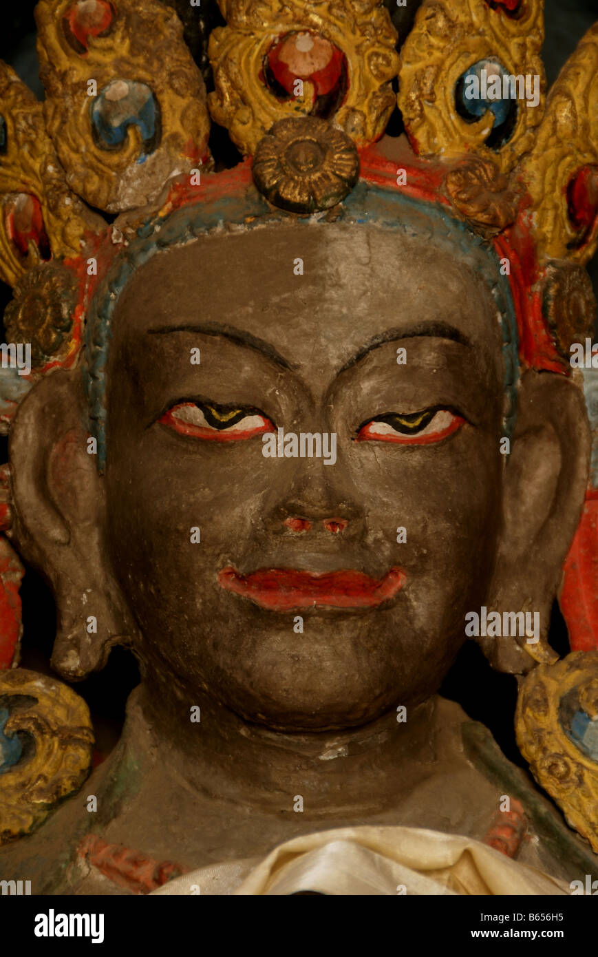 Most of the statues in buddhist temples show gods or animals that ...