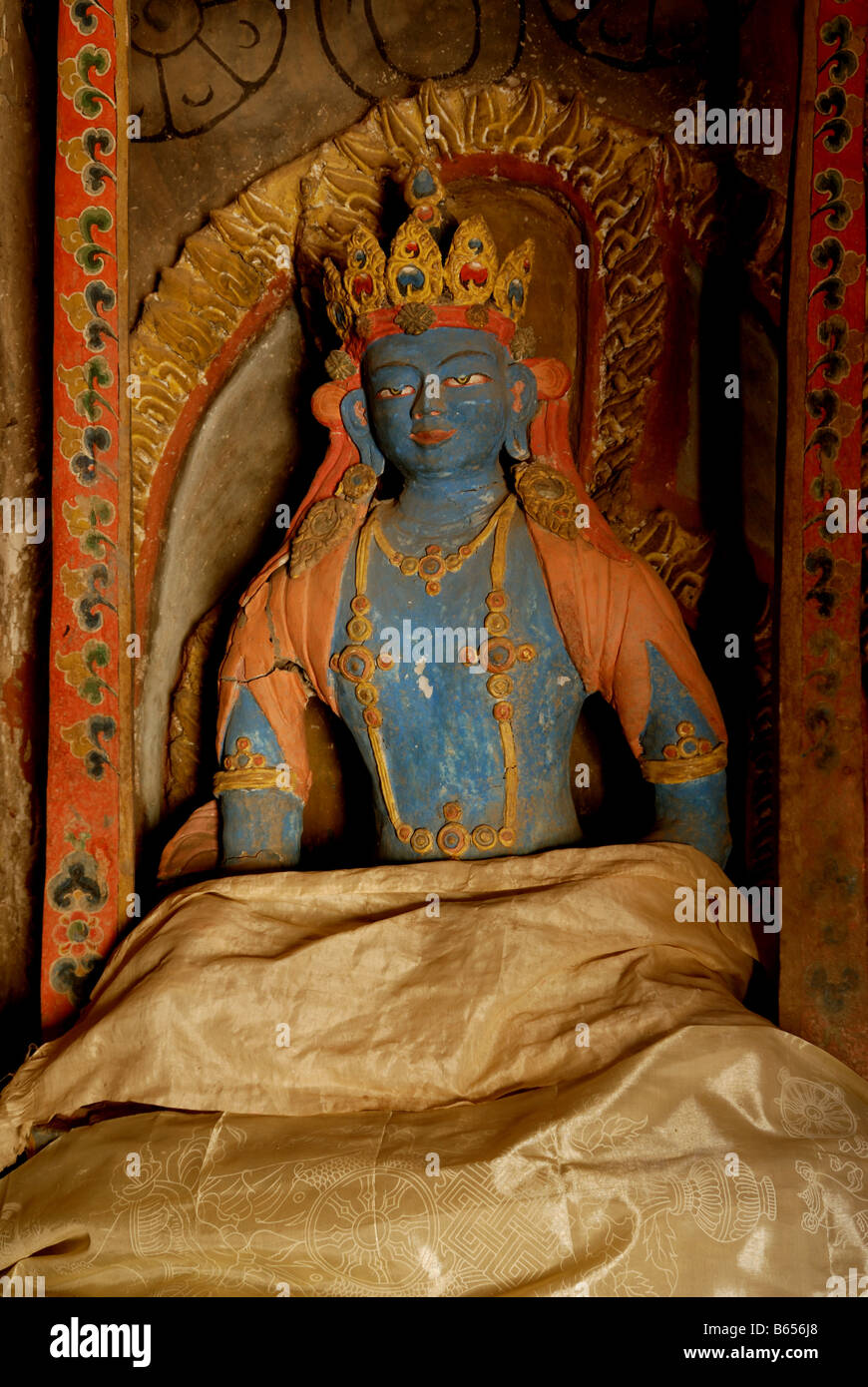 Most of the statues in buddhist temples show gods or animals that ...