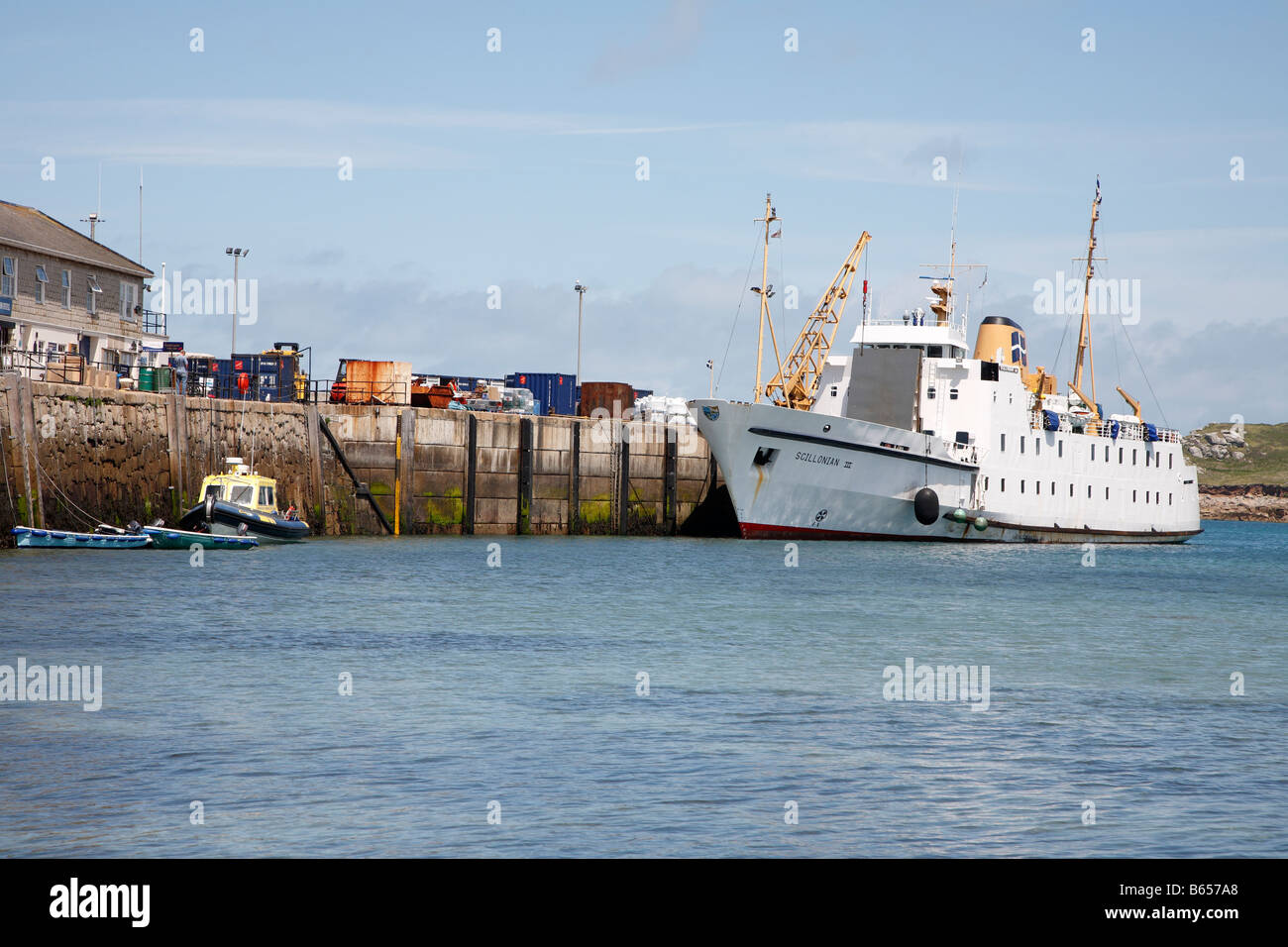 The Scillonian III in St. Mary's, Isles of Scilly Stock Photo - Alamy