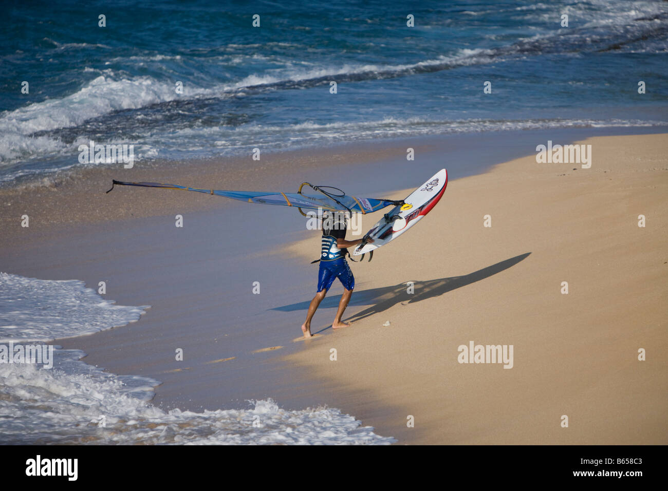 Windsurfer at Hookipa Beach Maui Hawaii USA Stock Photo - Alamy