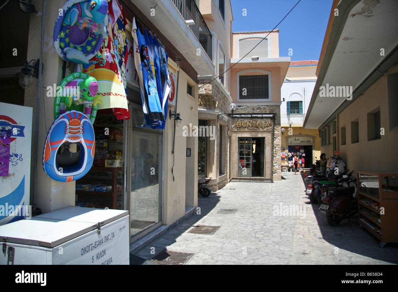 Back alley tourist shop in kalymnos hi-res stock photography and images ...
