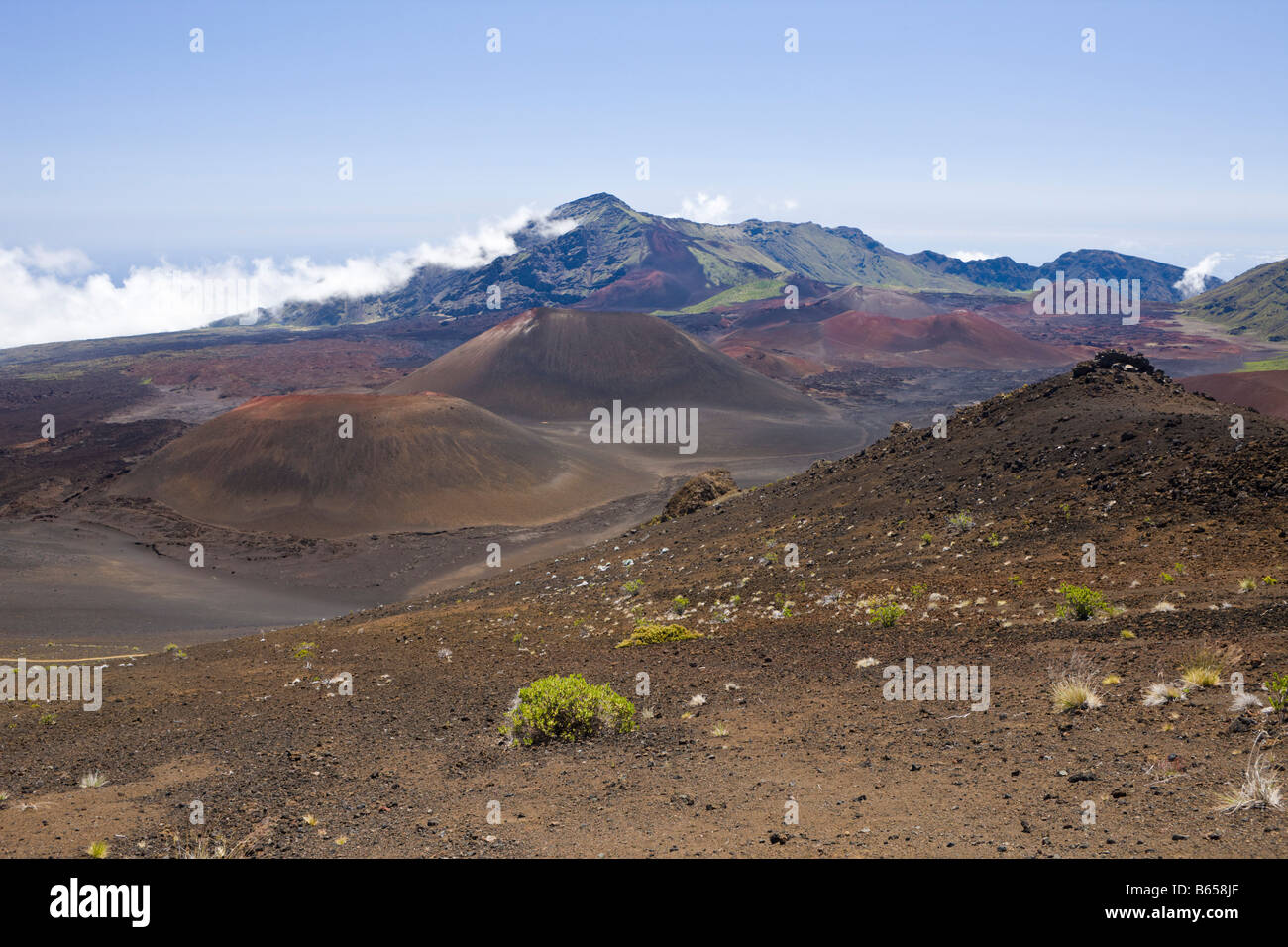 Crater of Haleakala Volcano Maui Hawaii USA Stock Photo - Alamy