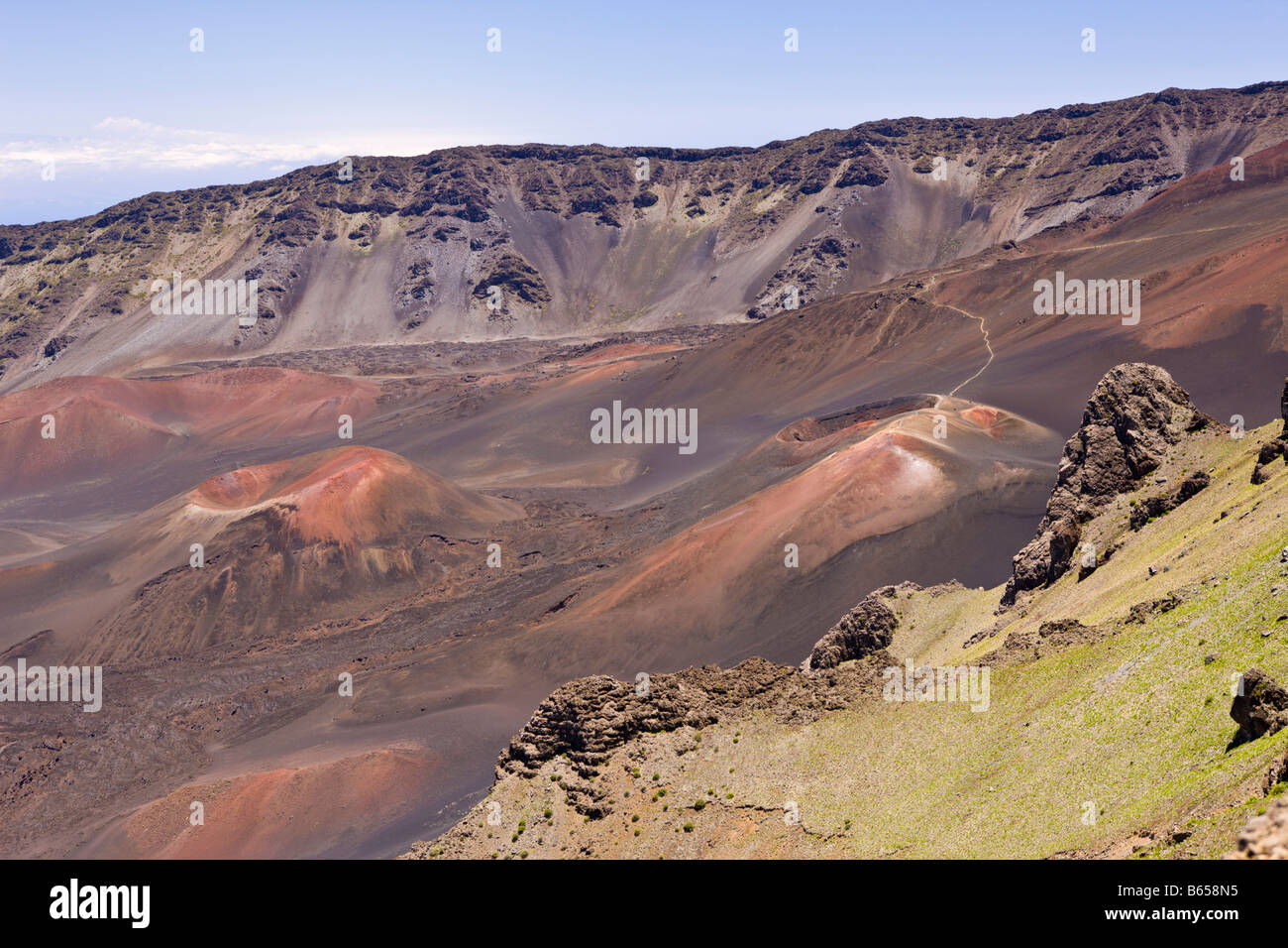 Crater of Haleakala Volcano Maui Hawaii USA Stock Photo - Alamy