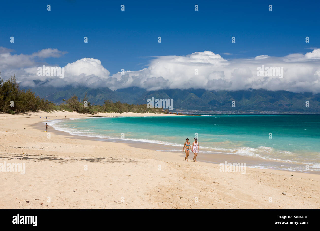 Beach of Kanaha Beach Park Maui Hawaii USA Stock Photo - Alamy