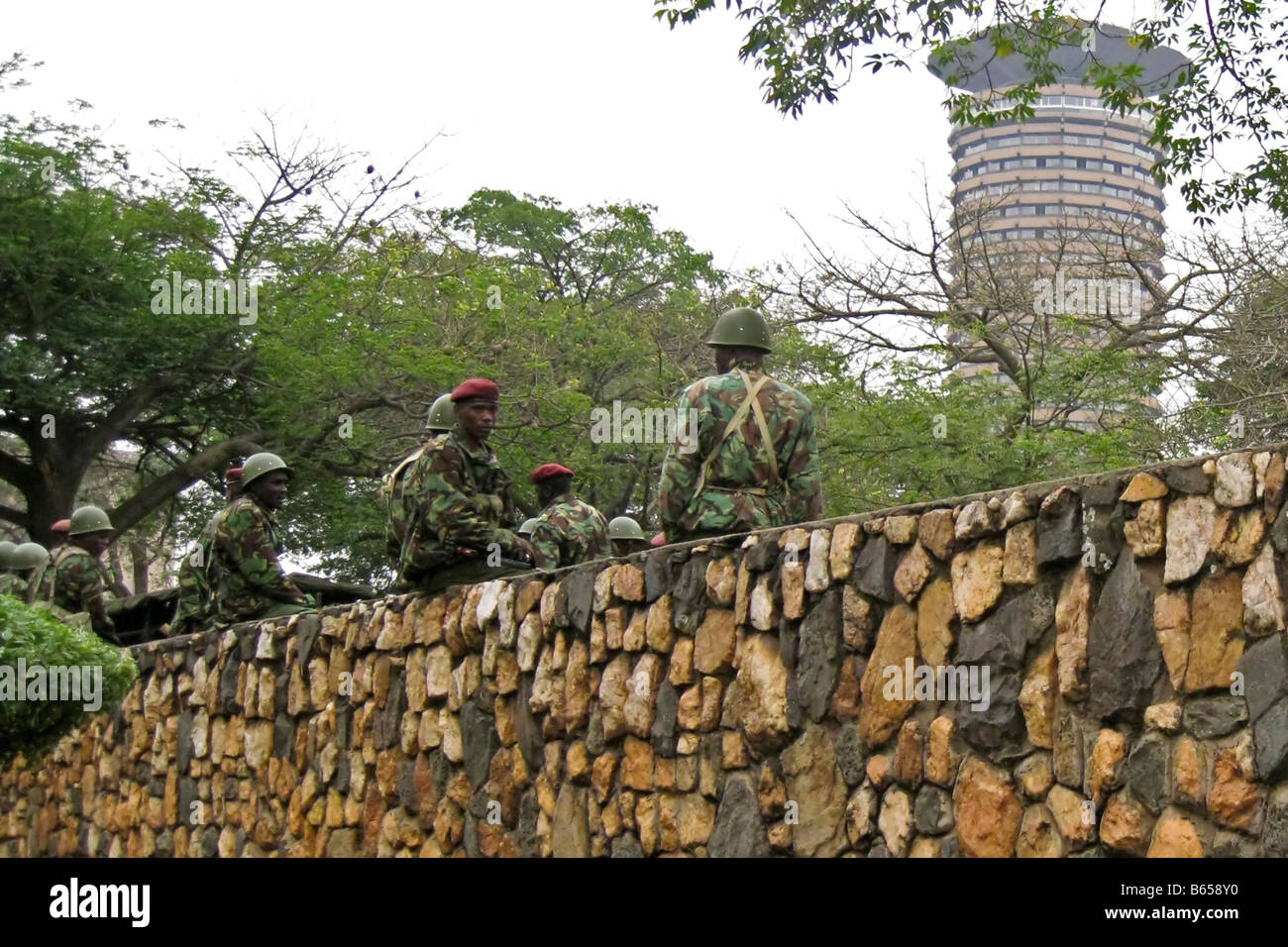Army protection Government buildings Nairobi Kenya Africa Stock Photo ...