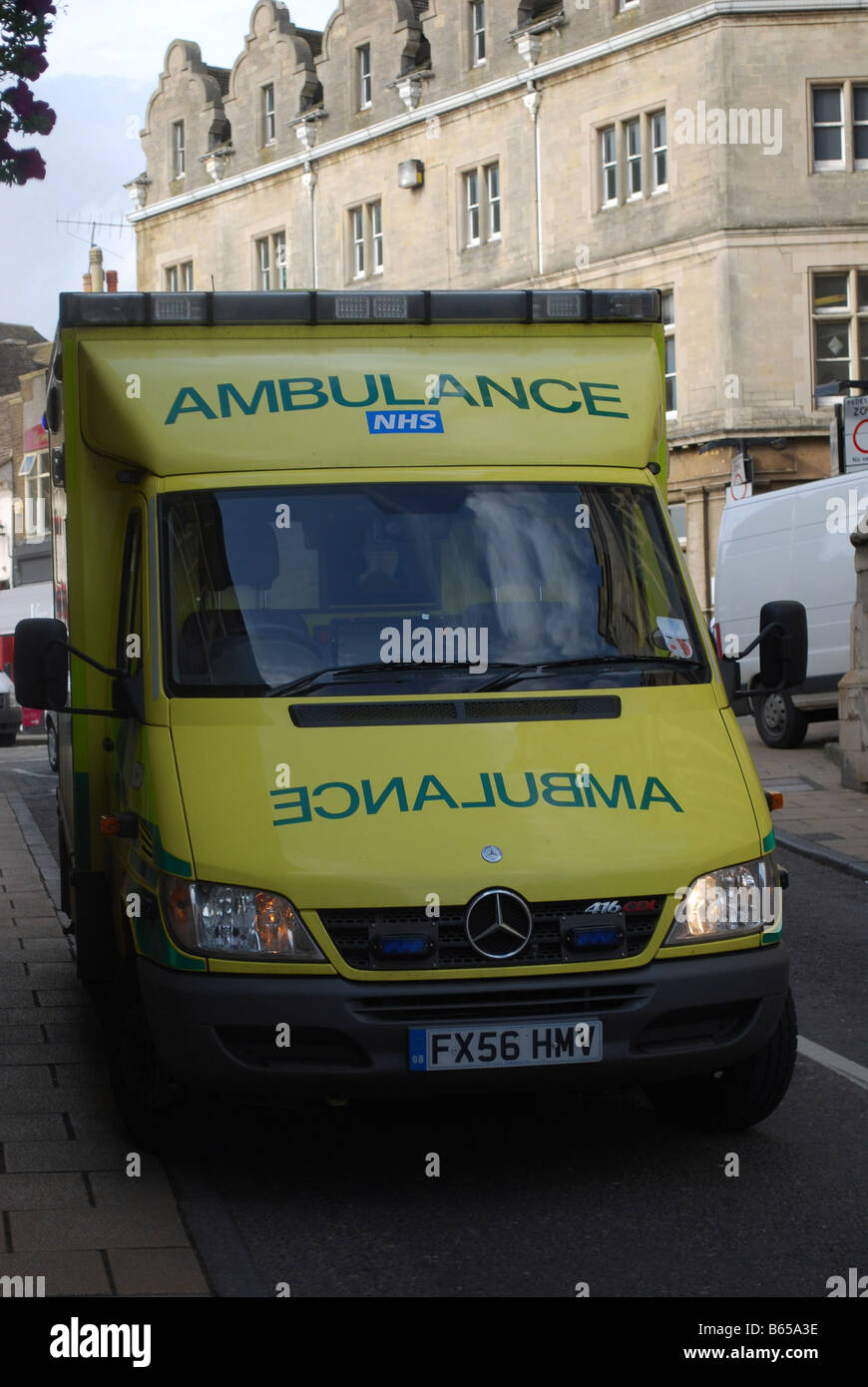 Ambulance parked in street Stock Photo - Alamy