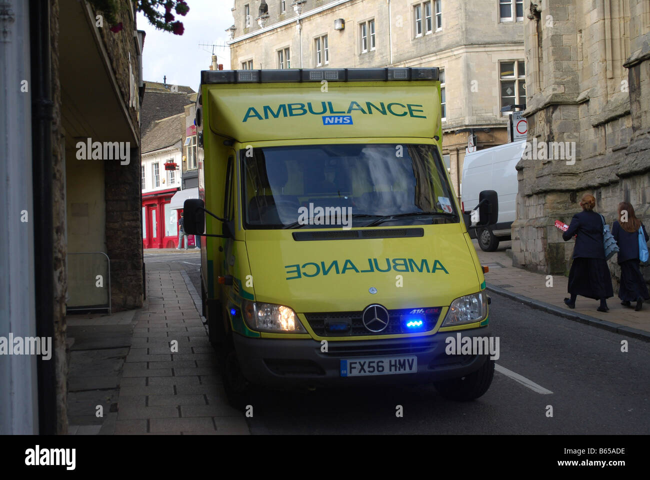 Ambulance parked in street Stock Photo - Alamy