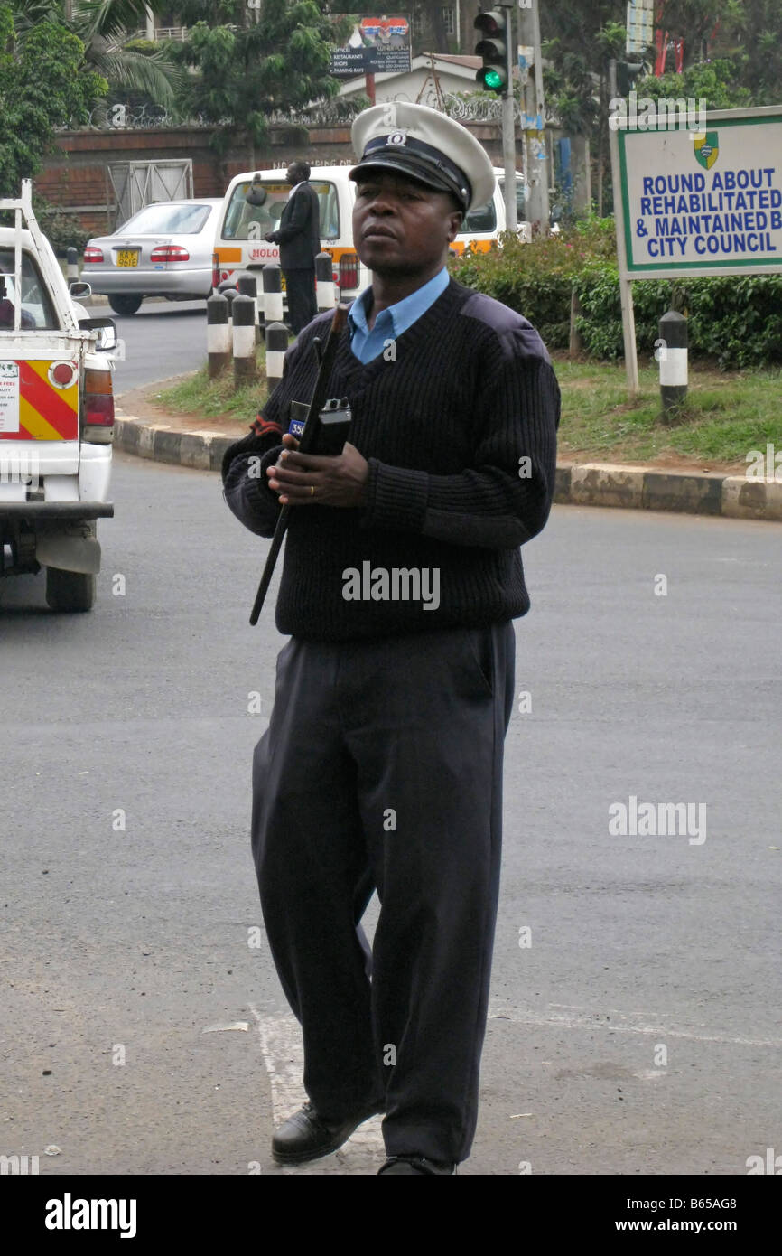 Police officer Nairobi Kenya Africa Stock Photo - Alamy