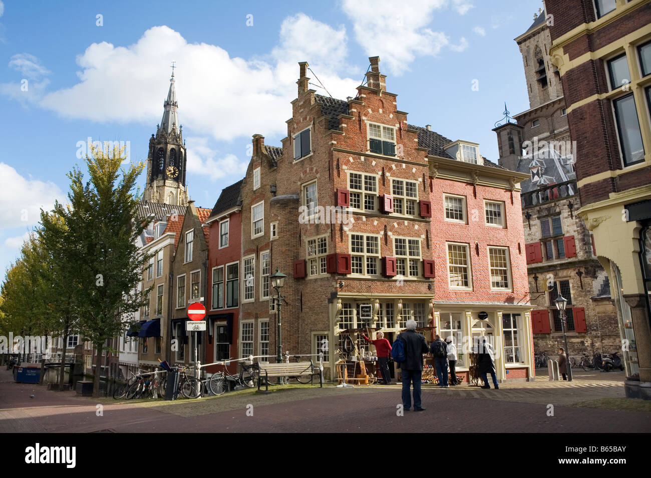 Street scene in Delft The Netherlands Stock Photo - Alamy
