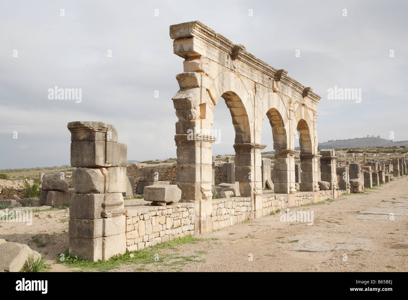 Volubilis, Roman ruins, Unesco World Heritage, Morocco Stock Photo - Alamy