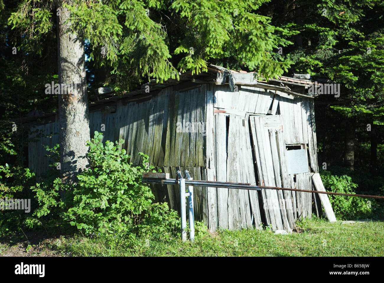 Dilapidated wooden shack Stock Photo - Alamy