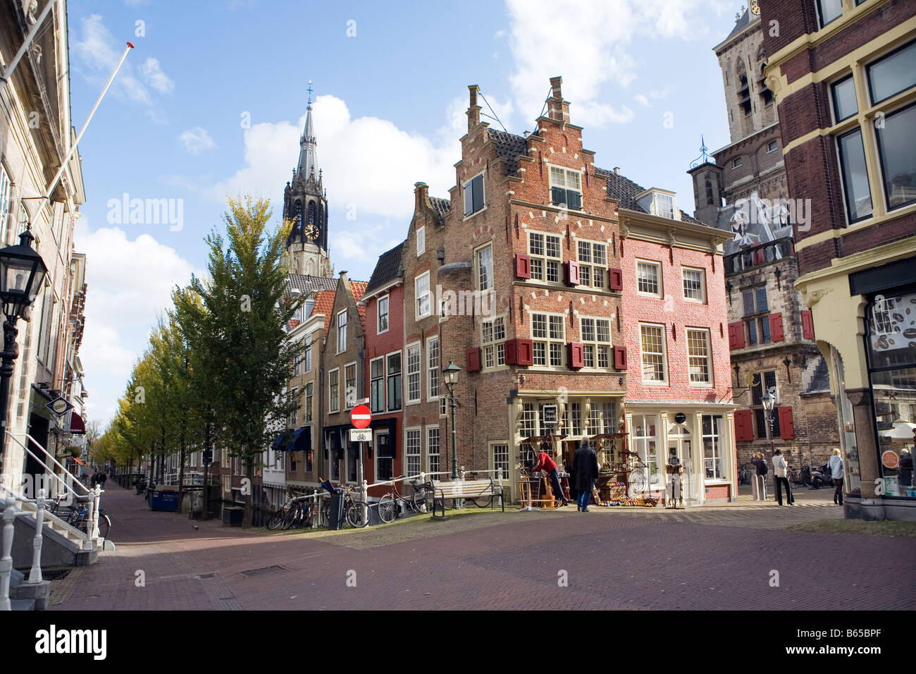 Street scene in Delft The Netherlands Stock Photo - Alamy