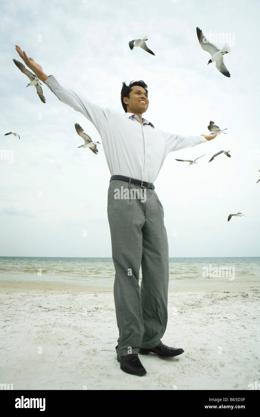 Person arms out flying hi-res stock photography and images - Alamy