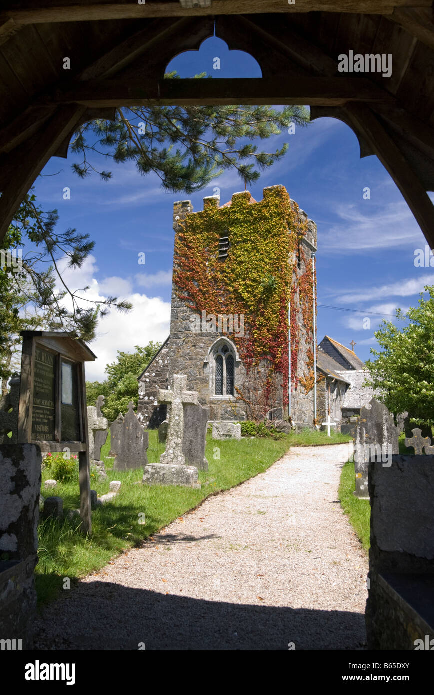 Parish Church at Ruan Minor, Cornwall Stock Photo - Alamy