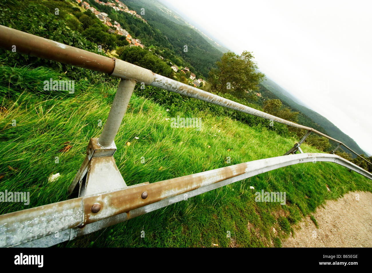 Road guard rail Stock Photo - Alamy