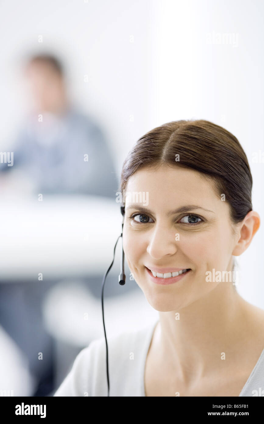 Woman portrait studio communication hi-res stock photography and images ...