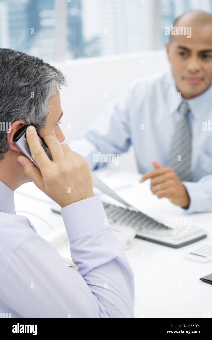Interrupting meeting phone call hi-res stock photography and images - Alamy