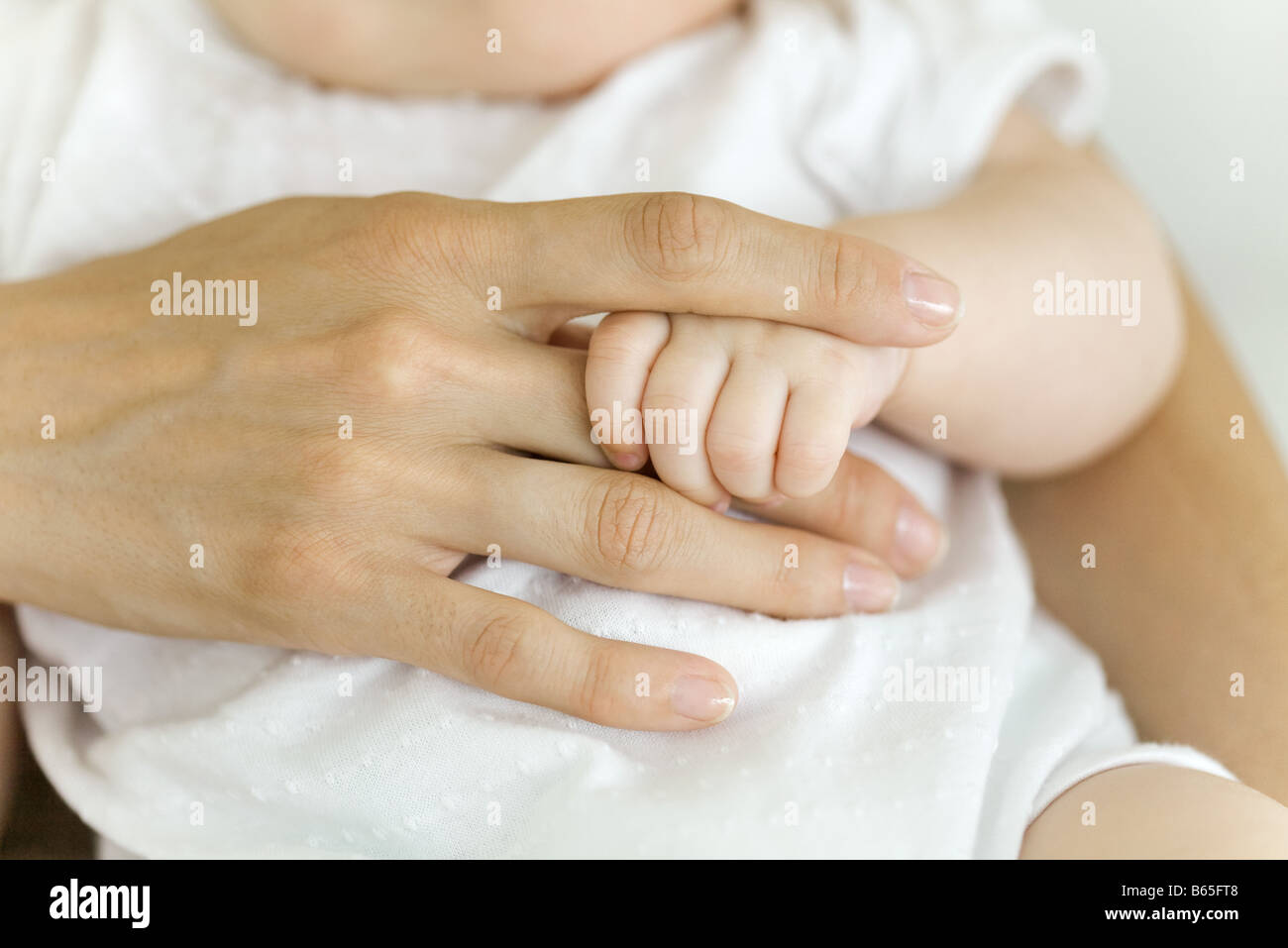 Baby holding adults finger hand hi-res stock photography and images - Alamy