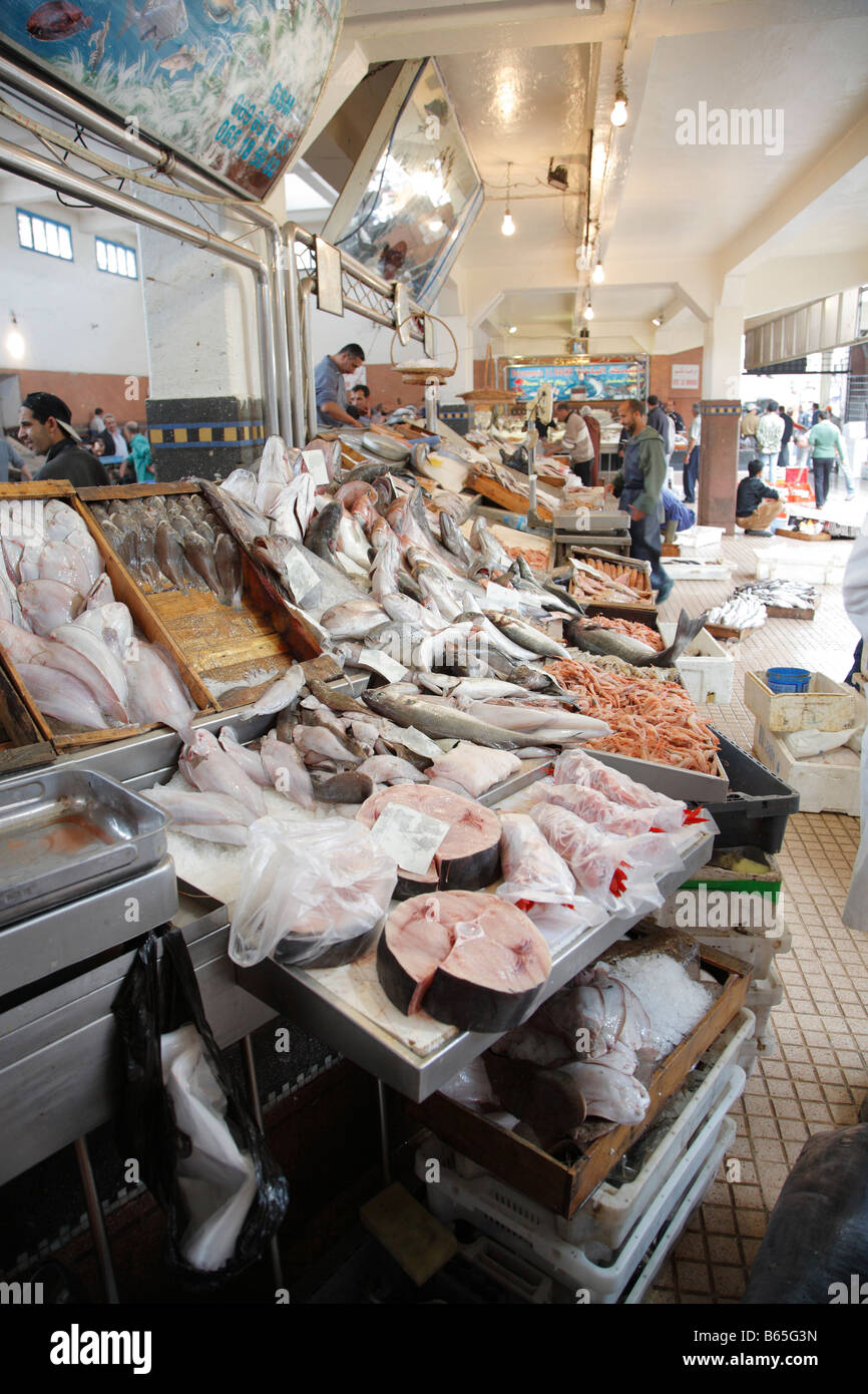 Seafood Market, Medina, Rabat, Morocco, Africa Stock Photo - Alamy