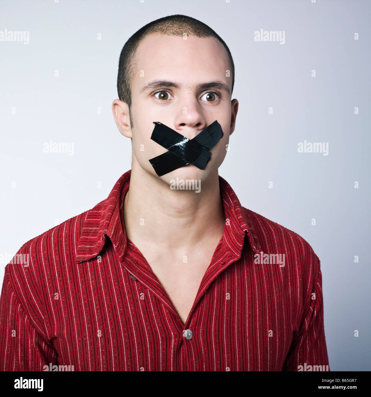 portrait of a young man on isolated background Stock Photo - Alamy