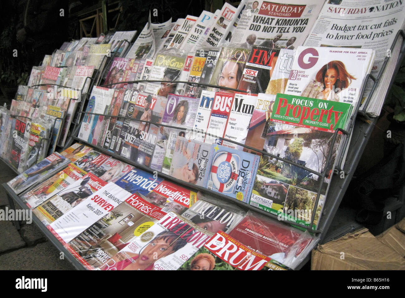 Newspapers Nairobi Kena Africa Stock Photo - Alamy