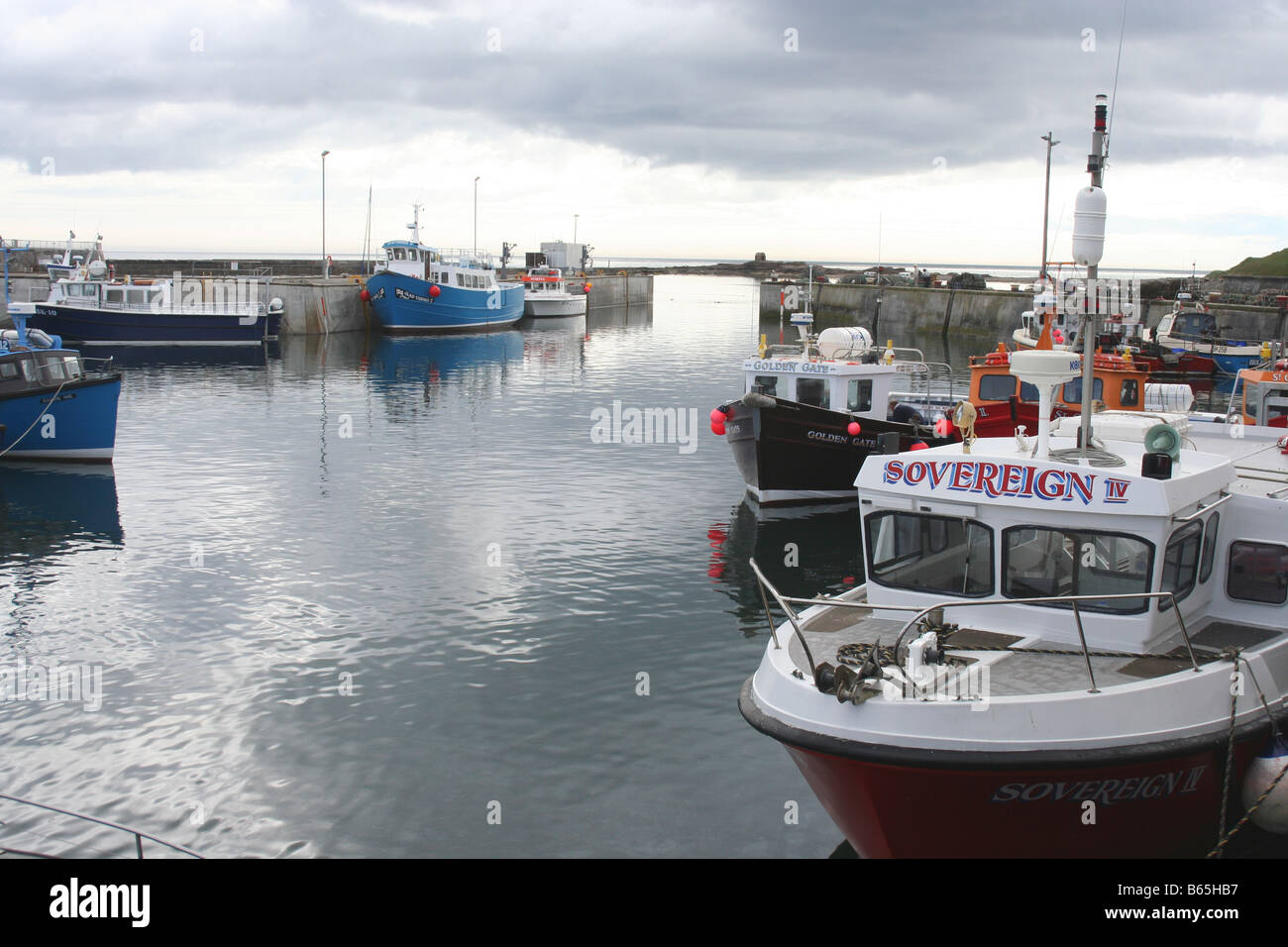 The Harbour, Seahouses, Northumberland Stock Photo - Alamy