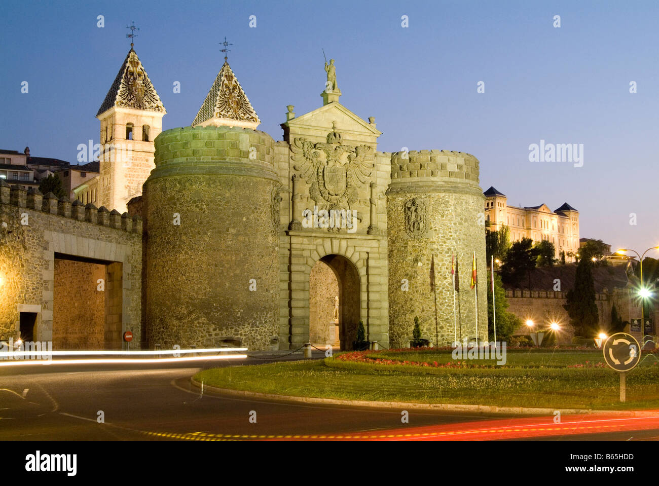 Bisagra gate in Toledo, Spain Stock Photo - Alamy