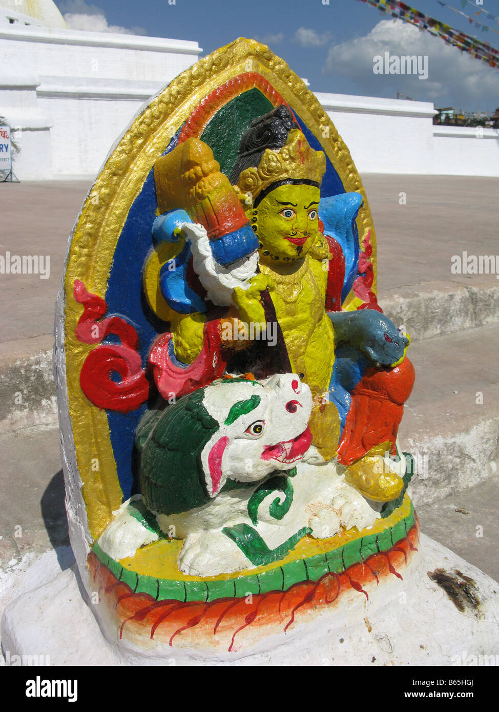 Shrine at the buddhist site of Bouddhanath (see note in description ...