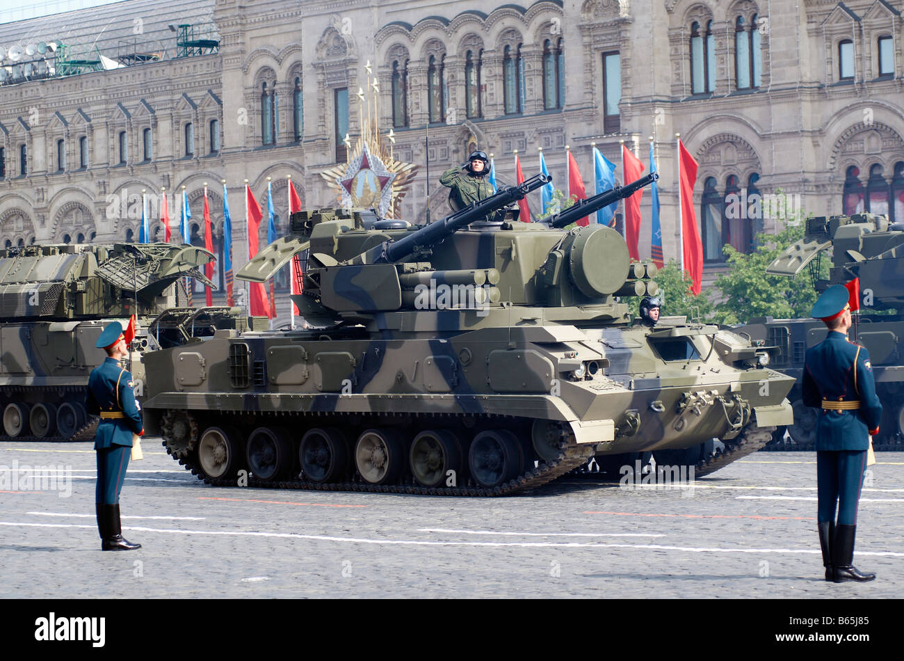 Russian tracked self propelled anti aircraft weapon 2K22 Tunguska ...