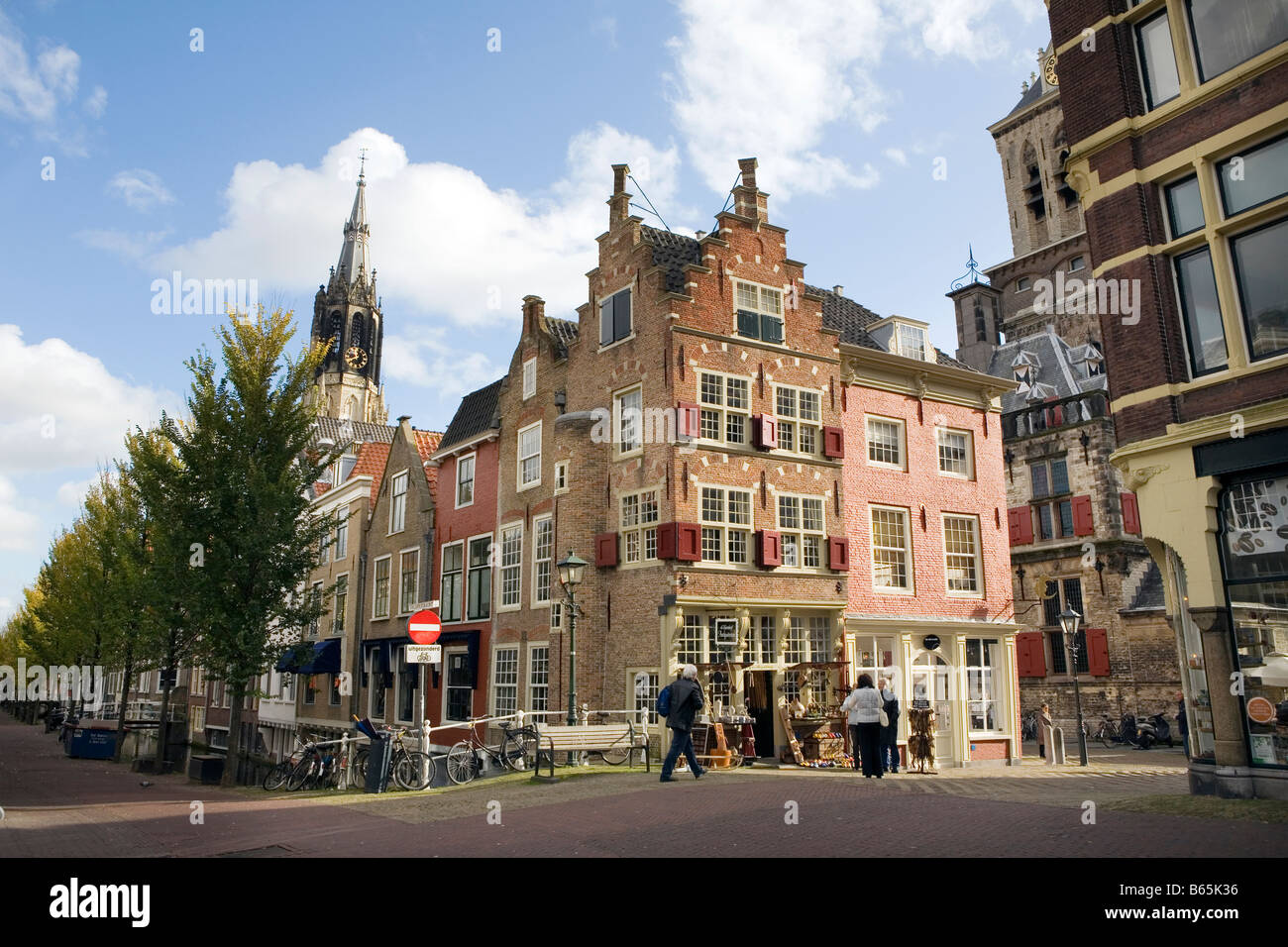 Street scene in Delft The Netherlands Stock Photo - Alamy