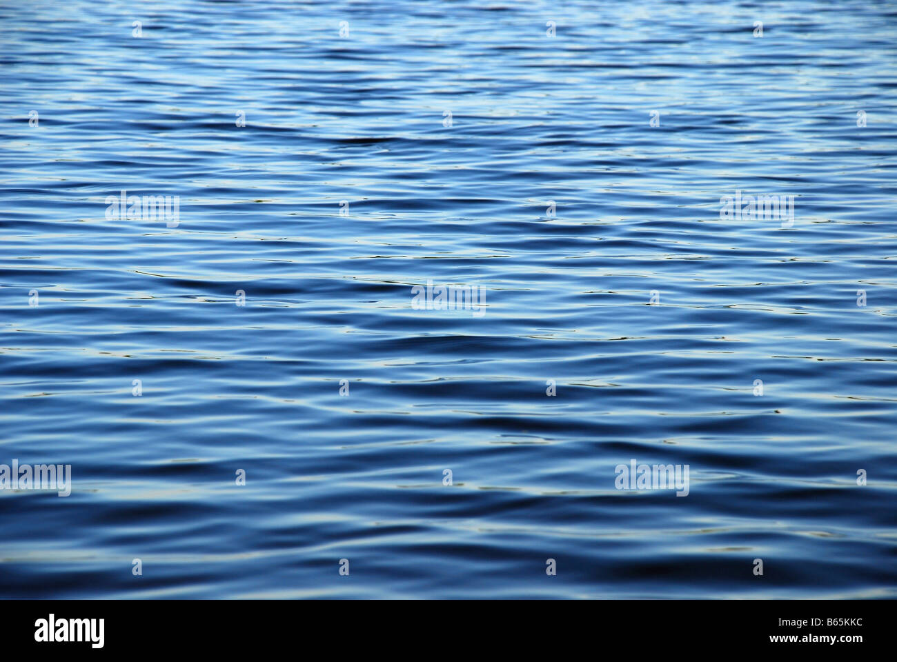 Blue shiny water with ripple. Reflection of sky in glassy surface Stock ...