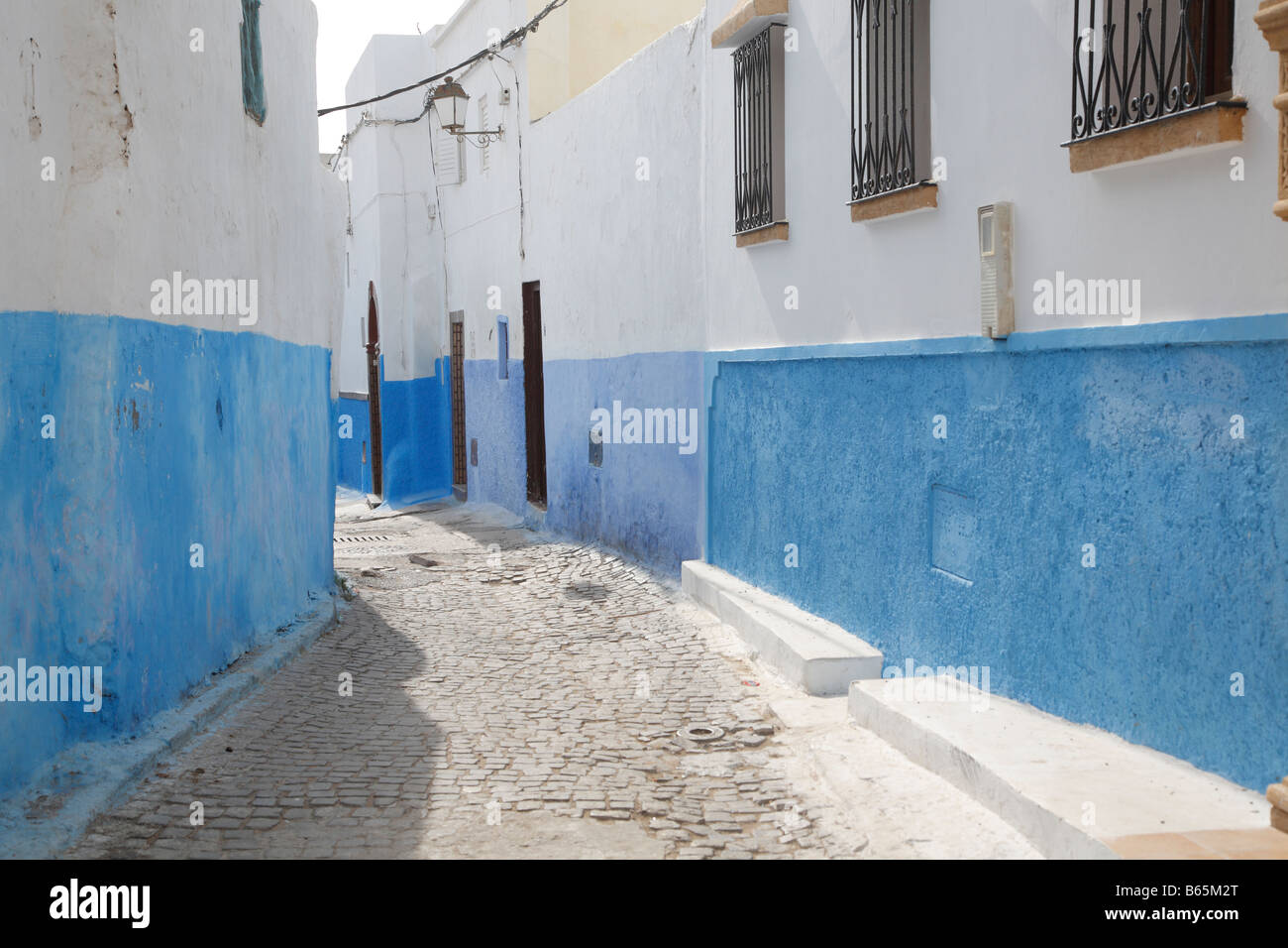 Blue streets, Kasbah, Rabat, Morocco, Africa Stock Photo - Alamy