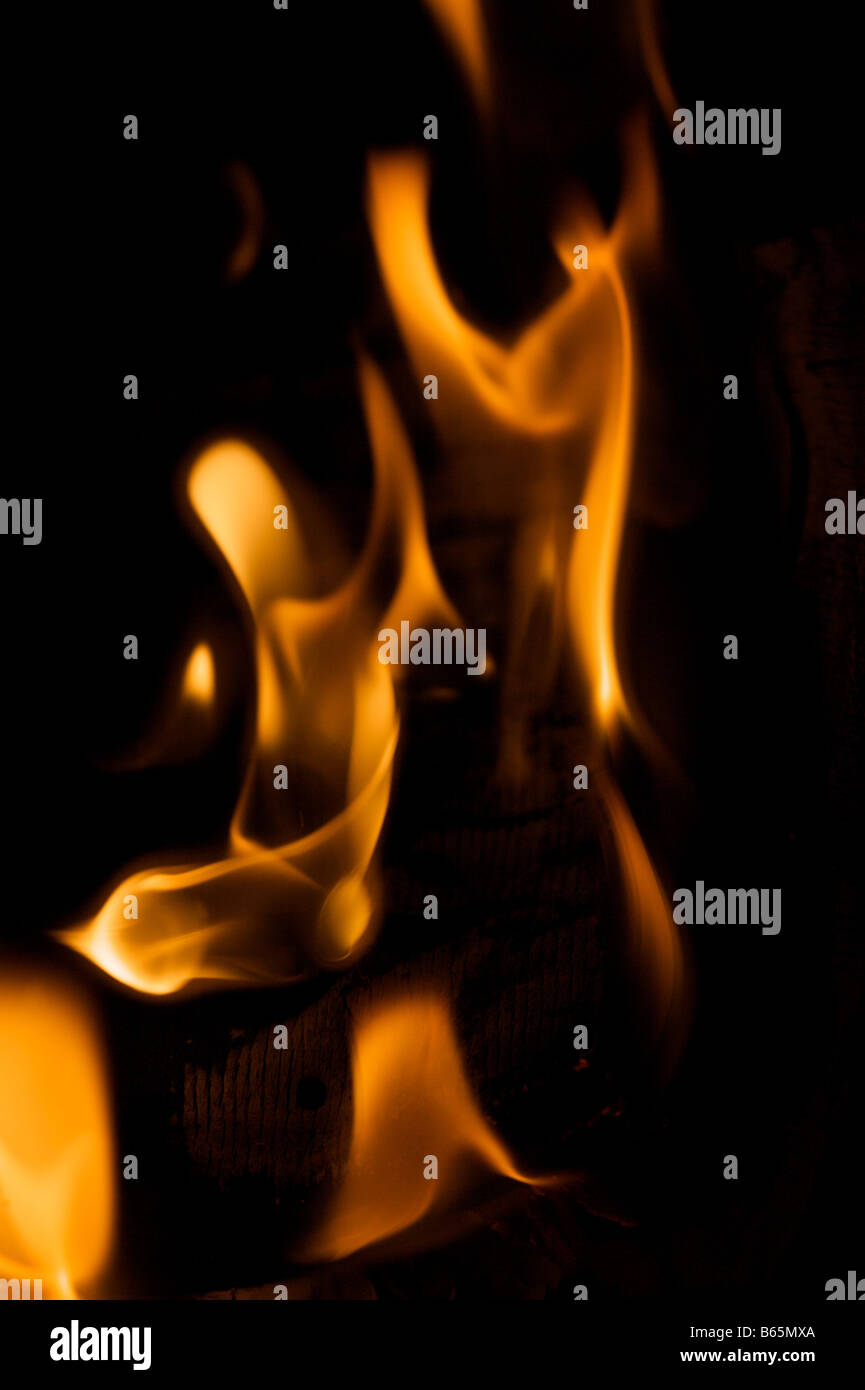 Open hearth fire flames Stock Photo - Alamy