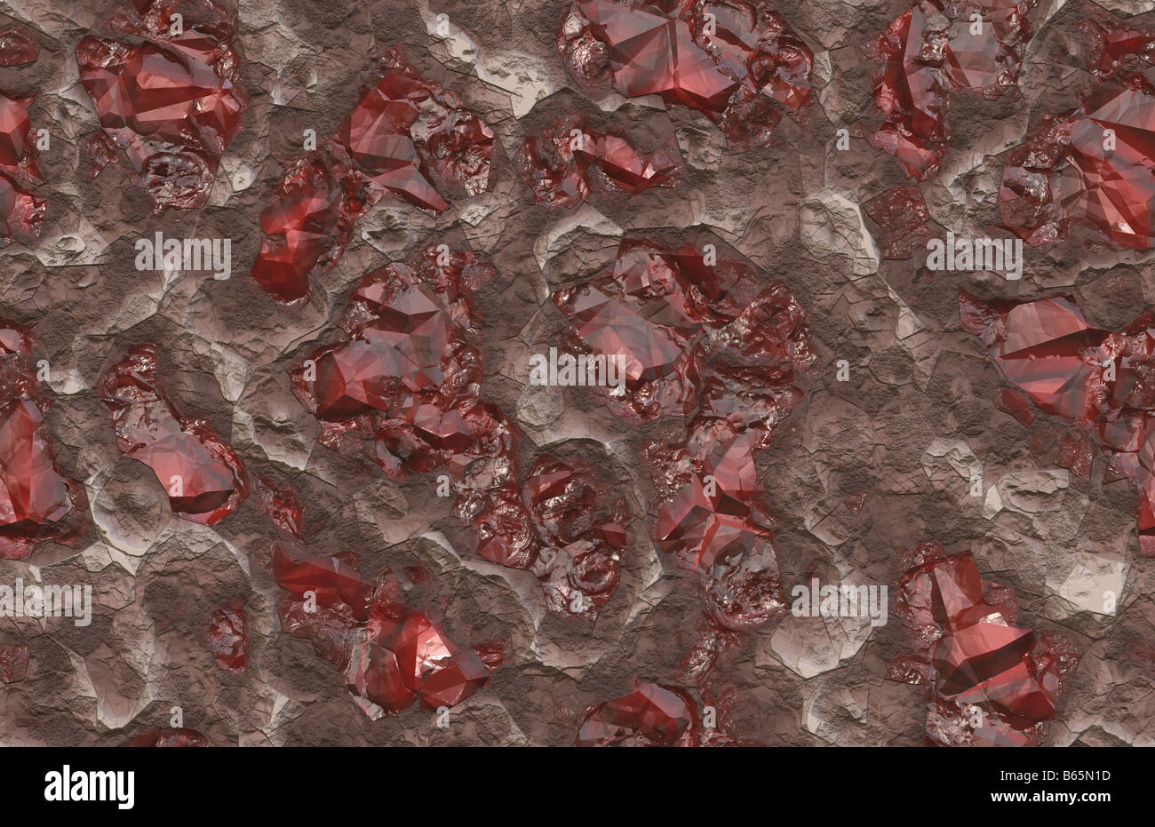 Rubies Buried in Earth and Stones Abstract Background Stock Photo - Alamy