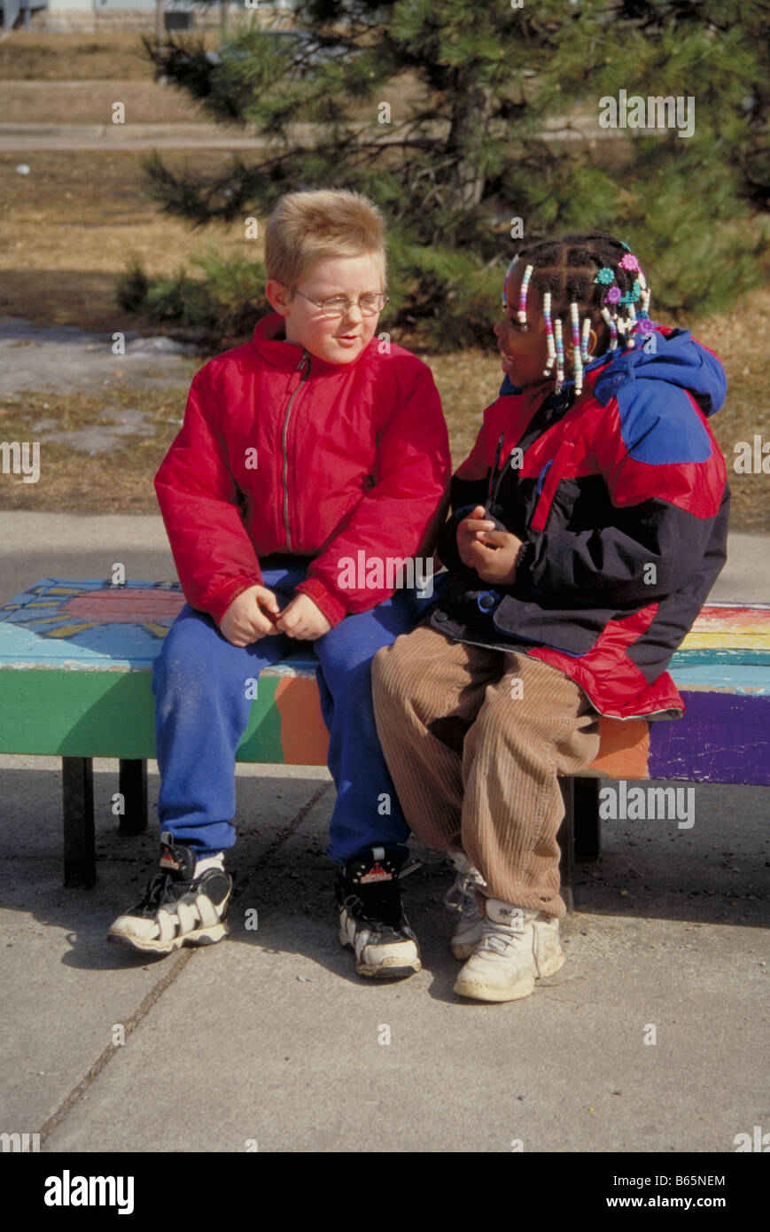 Grade school children park hi-res stock photography and images - Alamy