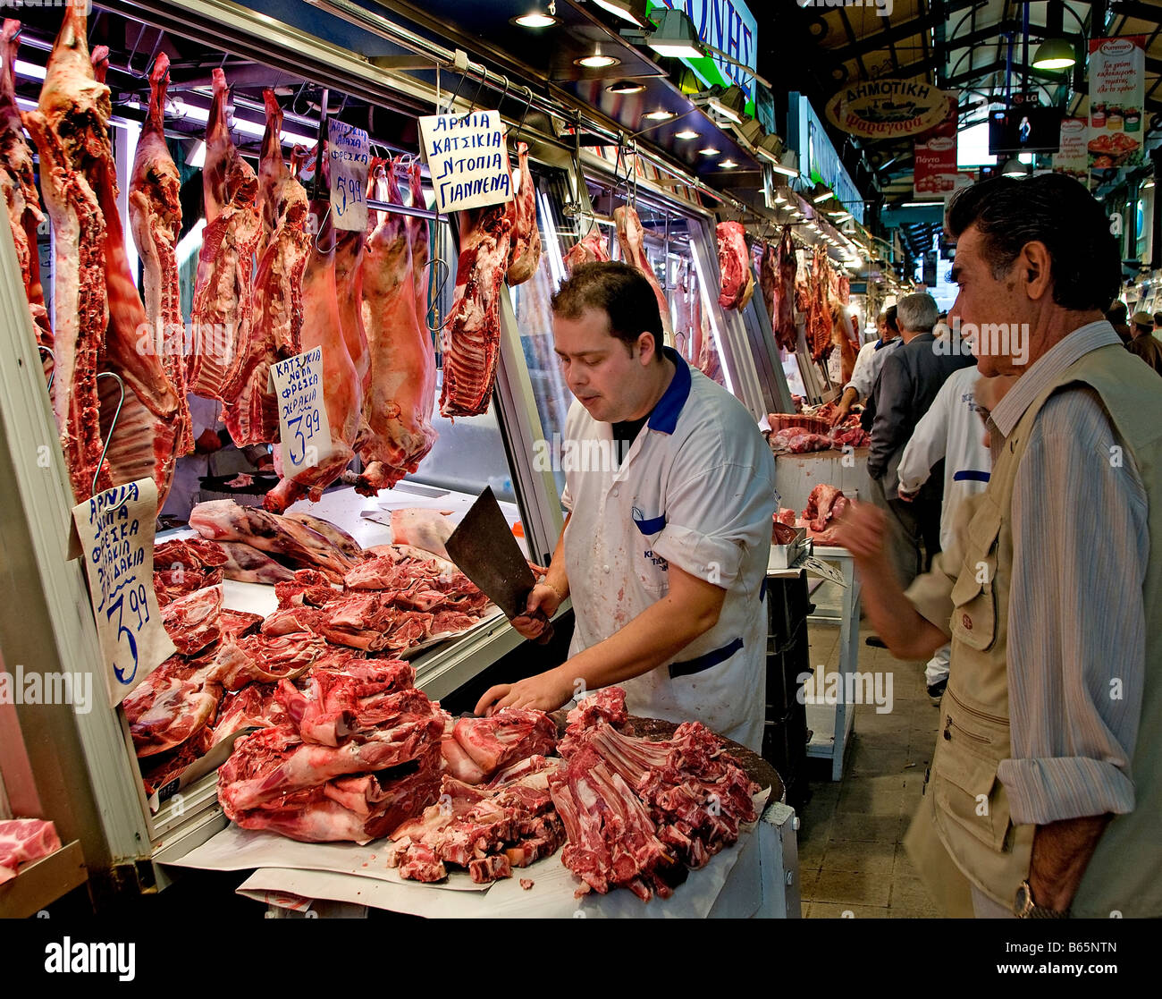 Greek butcher hi-res stock photography and images - Alamy