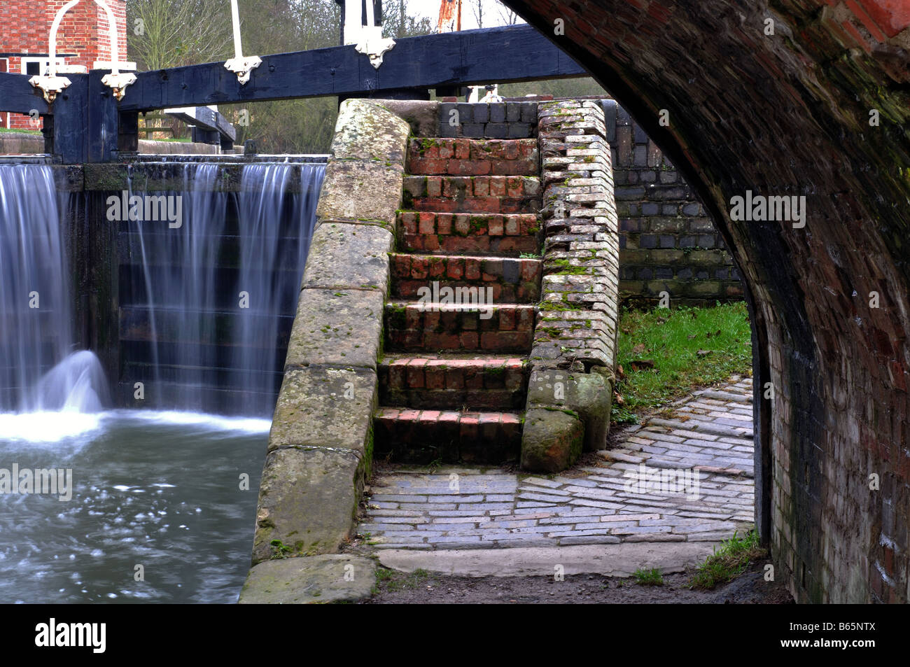 Braunston Locks on the Grand Union Canal Northamptonshire England UK ...