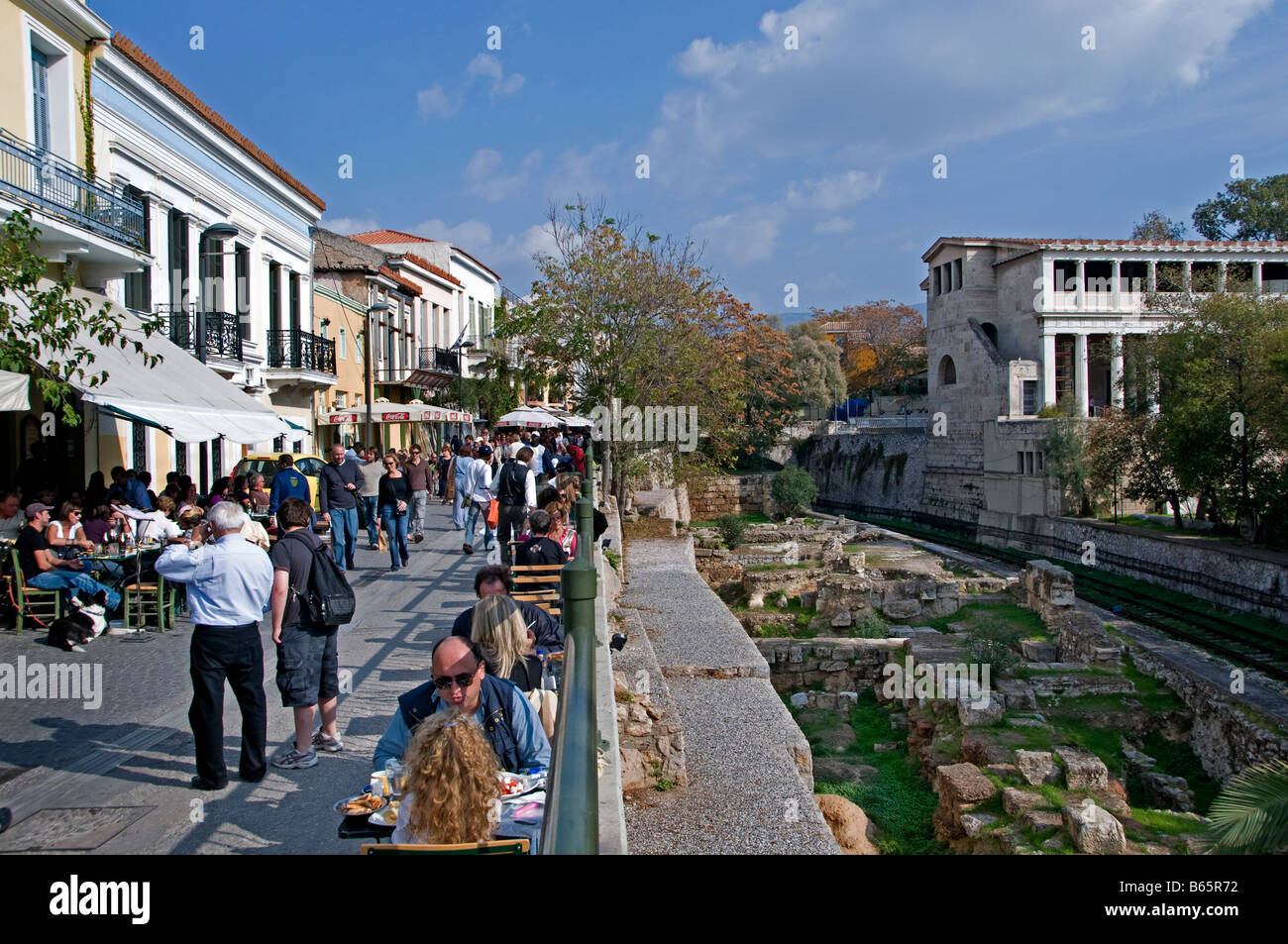 Athens Plaka Pavement Bar Pub Cafe restaurant Greece Stock Photo - Alamy