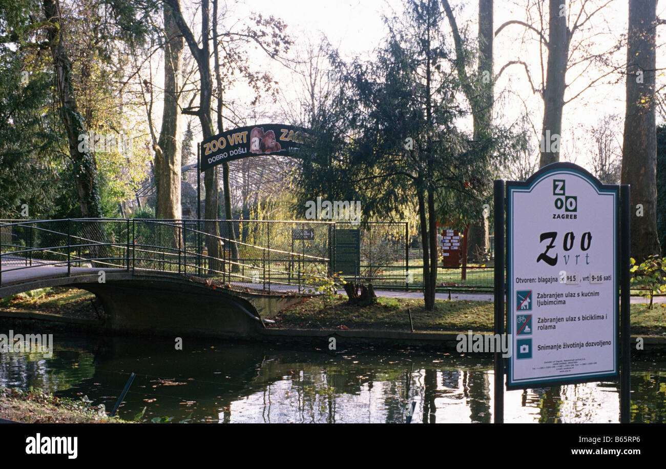 Entrance to Zagreb ZOO, Maksimir public park, Zagreb, Croatia Stock ...