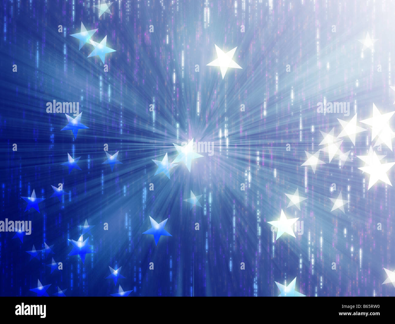 Abstract geometric wallpaper background of floating glowing stars Stock ...