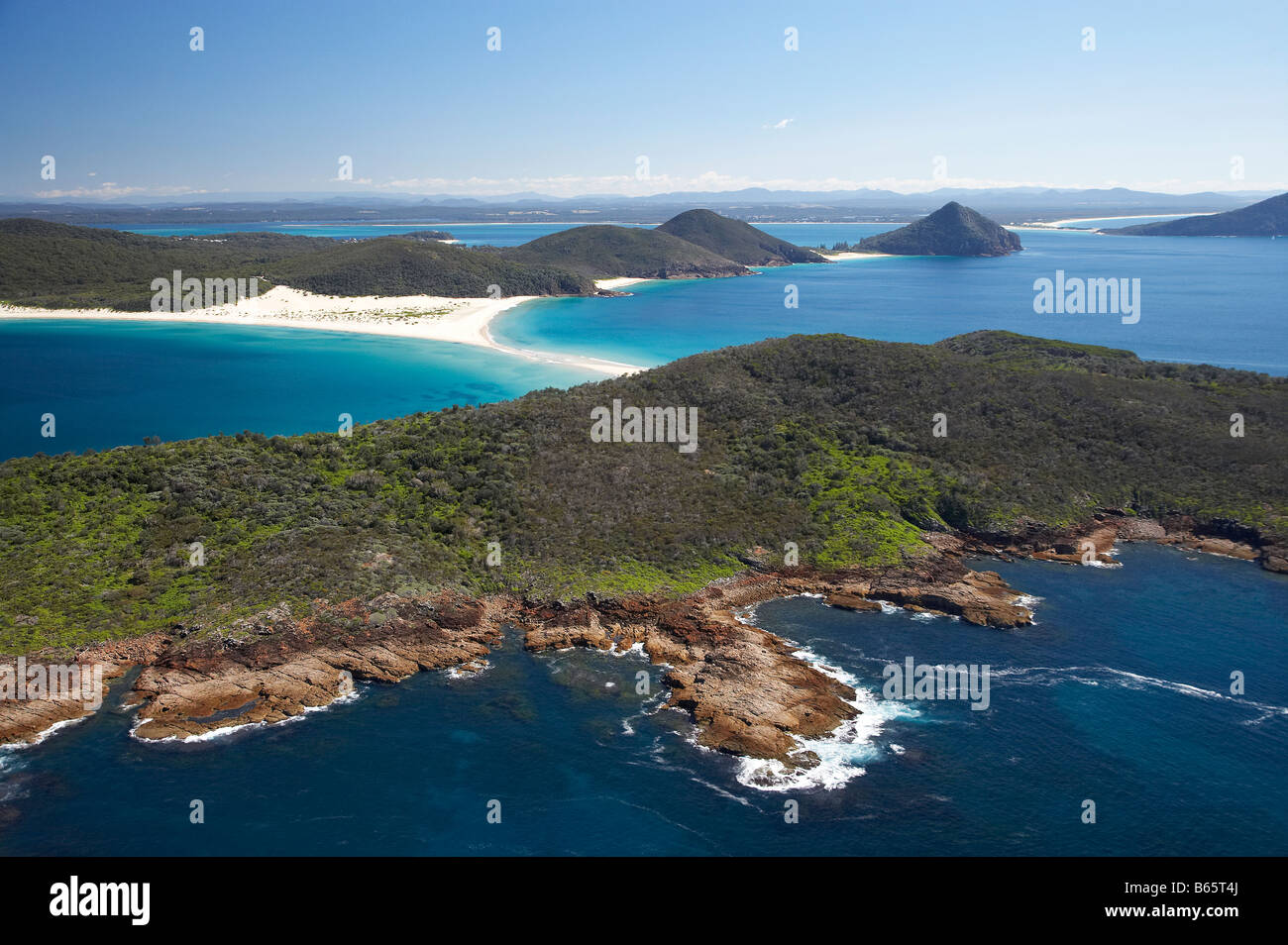 Point Stephens Fingal Bay left and Fingal Spit Tomaree National Park ...