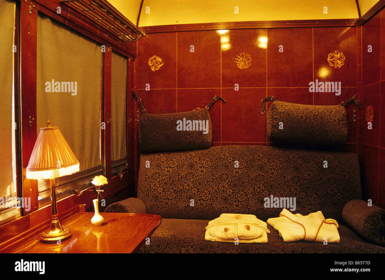 Compartment of Al Andalus Express Train Andalusia region SPAIN Stock ...